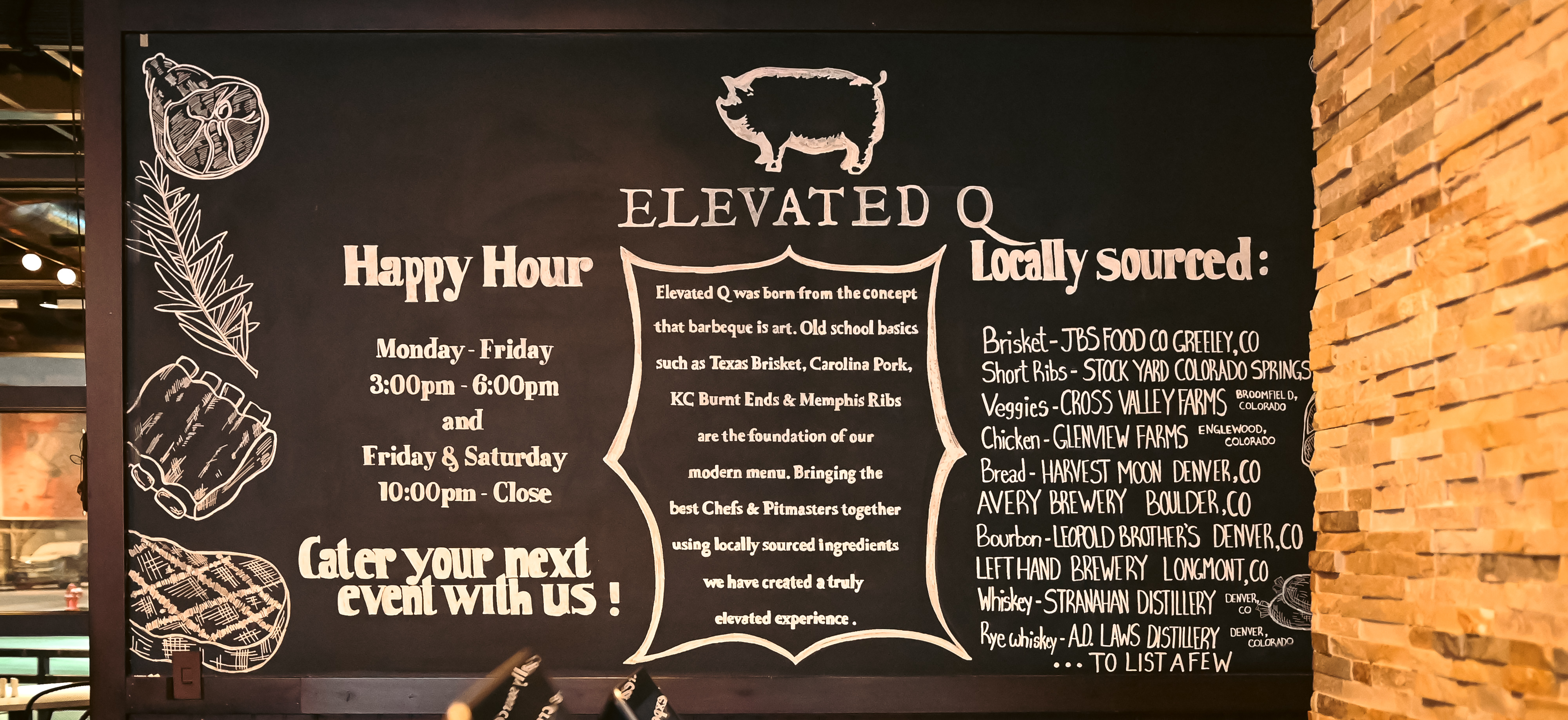 Menus | Elevated Q | American Restaurant in Westminster, CO