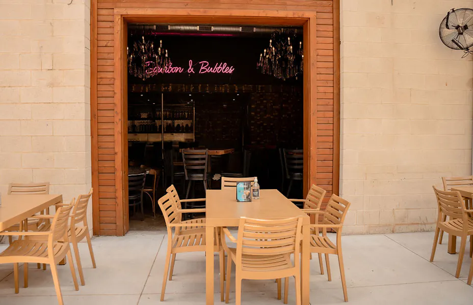 Bourbon & Bubbles Room Patio | State and Allen | American Restaurant in ...