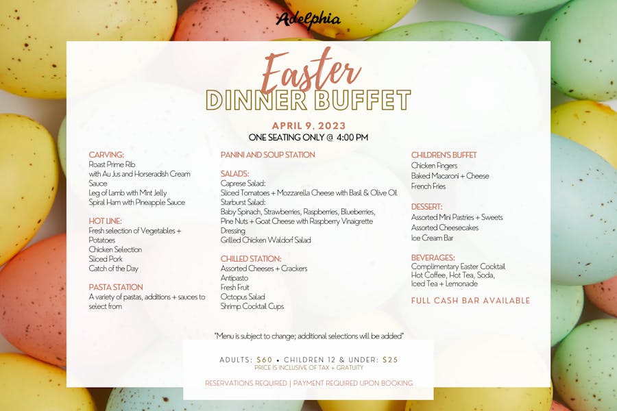 Easter Sunday Dinner Buffet | Wedding Venue in Deptford, NJ ...