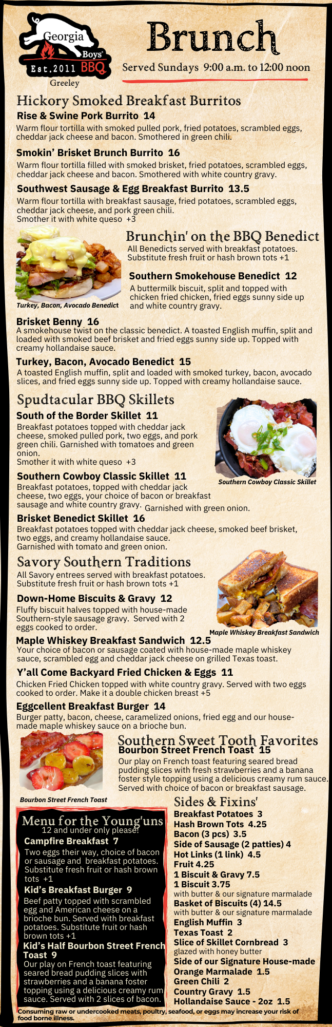 Greeley Brunch Menu | Georgia Boys BBQ