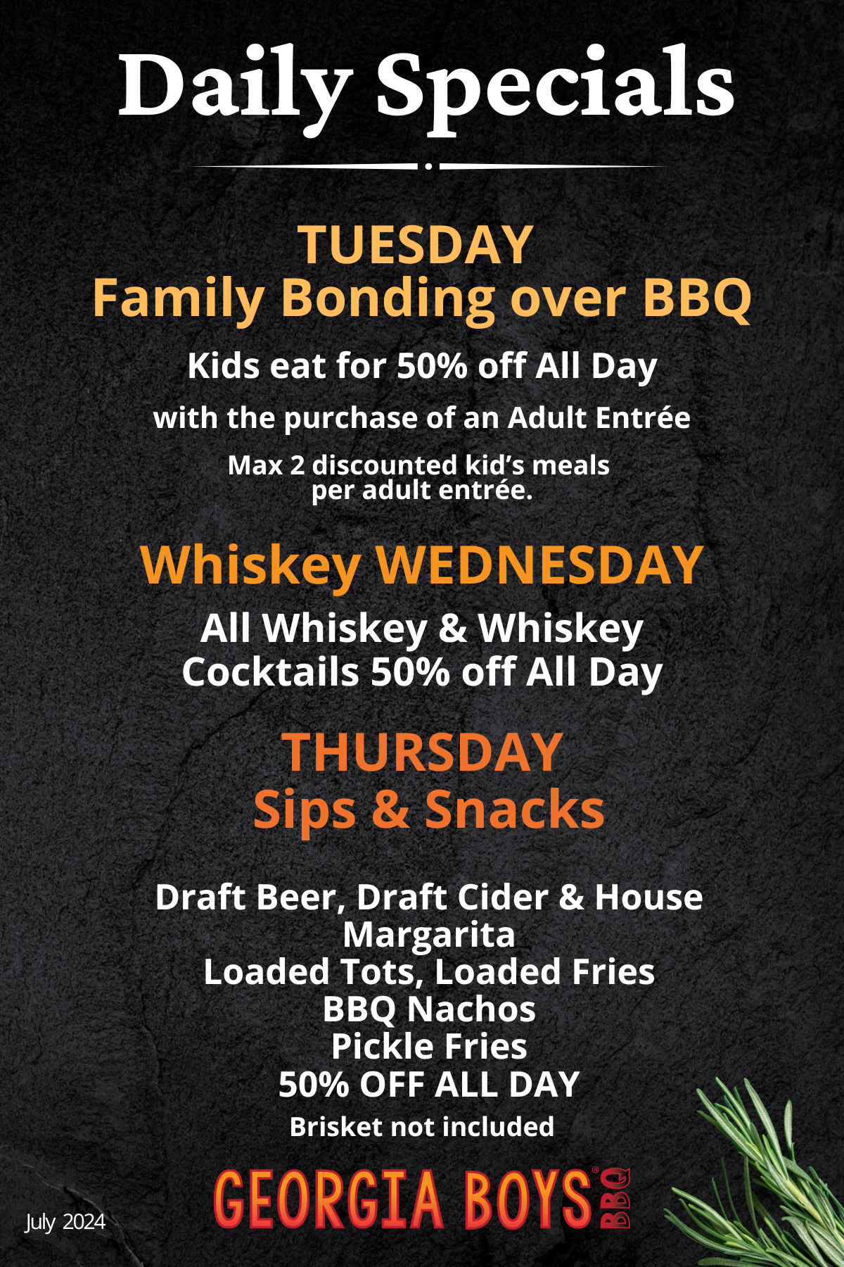 SUPERBOWL Take Out Specials | Georgia Boys BBQ