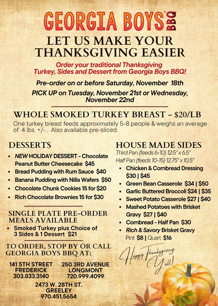 Longmont, CO | Hours + Location | Georgia Boys BBQ