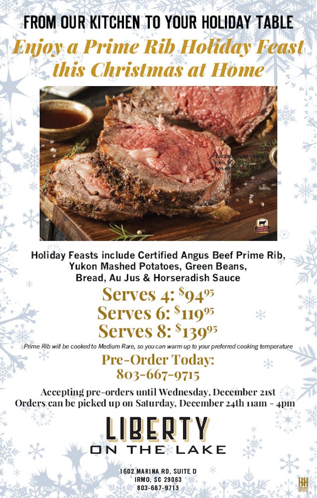 Prime Rib Holiday Feast! | Liberty Tap Room & Grill