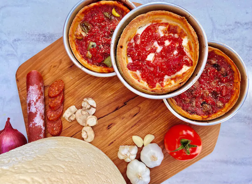 PIZZA FLIGHT! Choose Any 3 6" Deep Dish Style Signature Pizzas and get ...