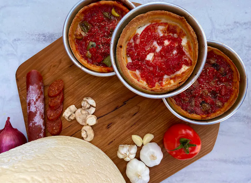 PIZZA FLIGHT! Choose Any 3 6" Deep Dish Style Signature Pizzas | Buddyz ...