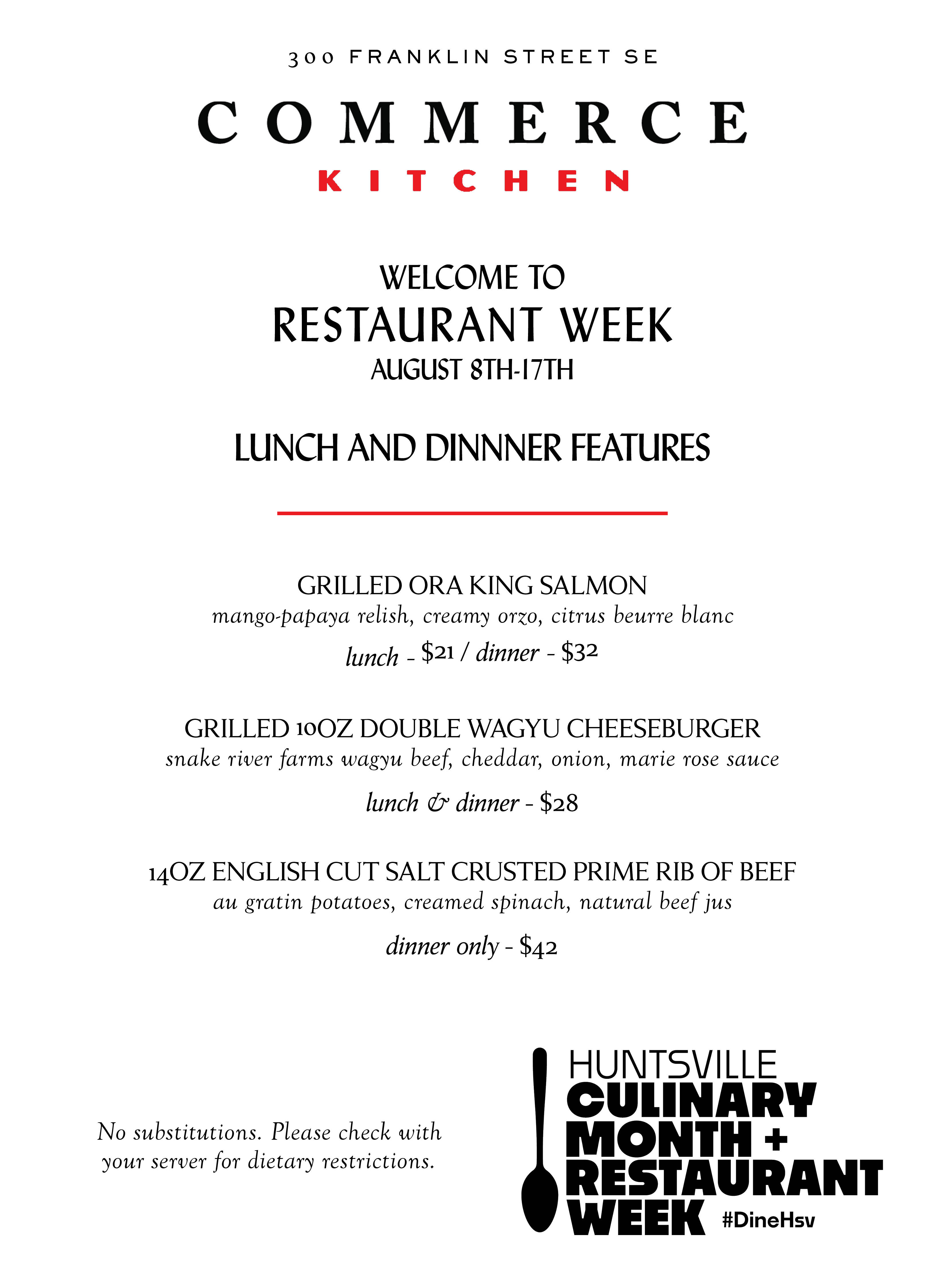 Happenings | Commerce Kitchen in Huntsville, AL