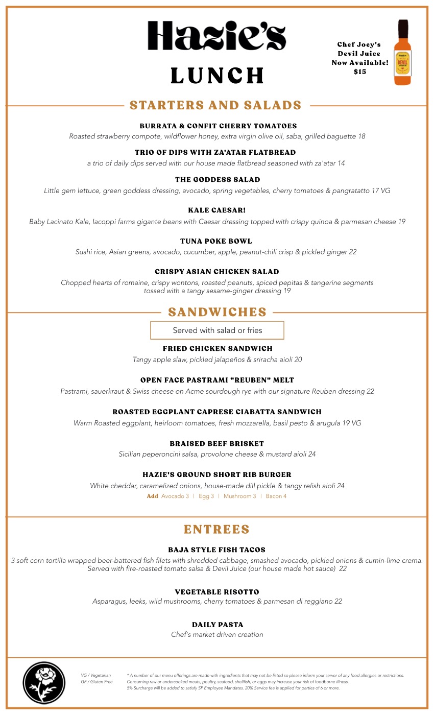 Hazie's | American Restaurant in San Francisco, CA