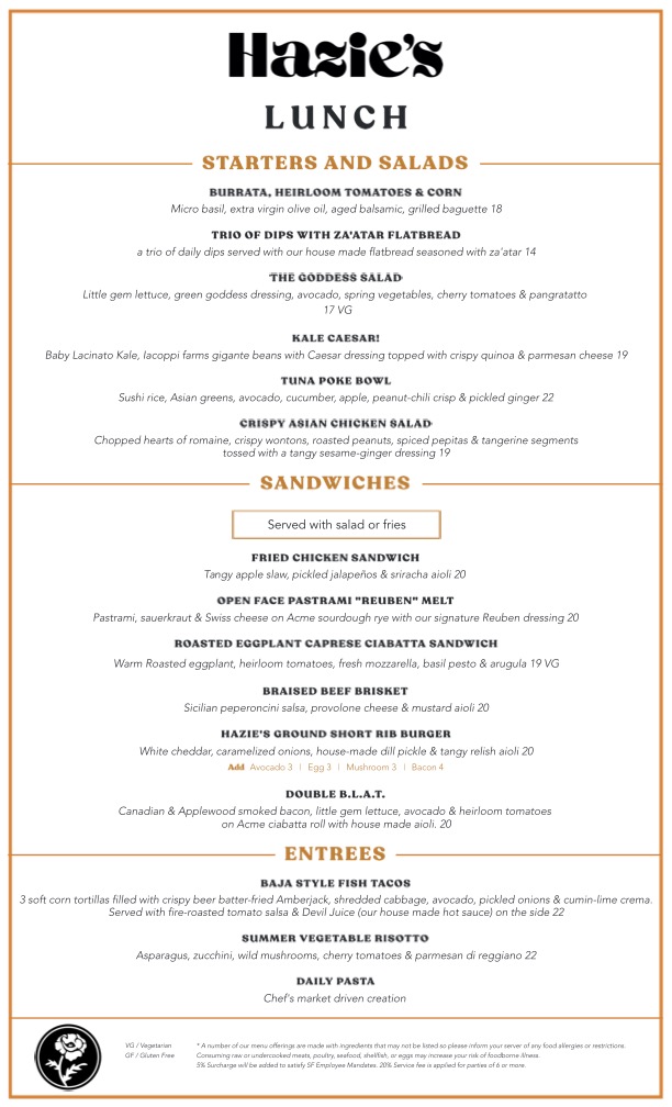 Hazie's | American Restaurant in San Francisco, CA