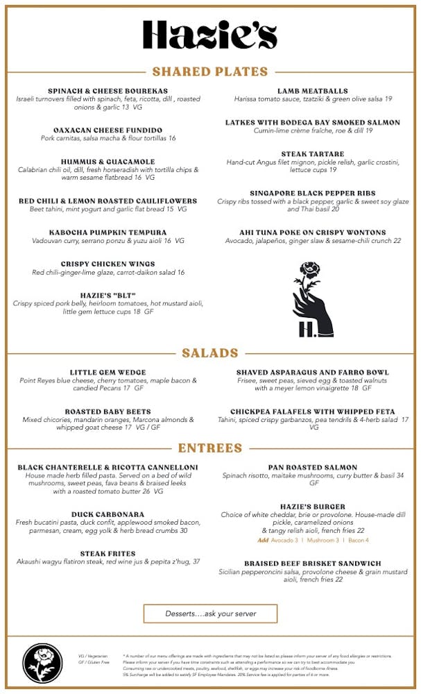 Hazie's | American Restaurant in San Francisco, CA