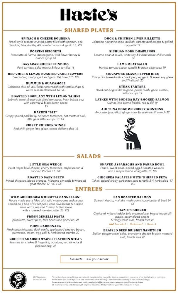 Hazie's | American Restaurant in San Francisco, CA