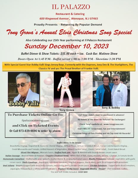 Tony Grova's Elvis Christmas Song Special | Il Palazzo | Italian ...