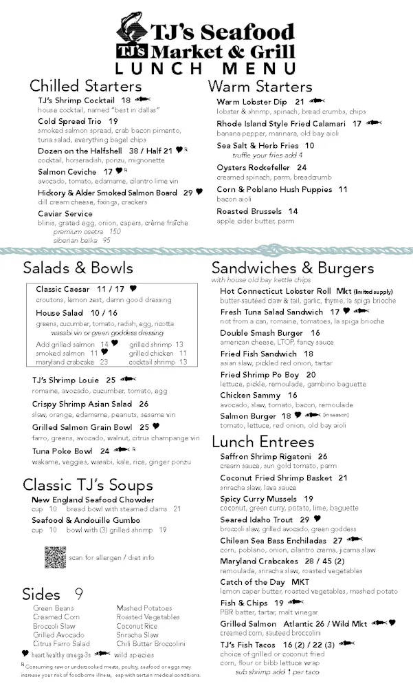 Lunch | TJ's Seafood Market - Fresh Seafood Market and Restaurant in ...