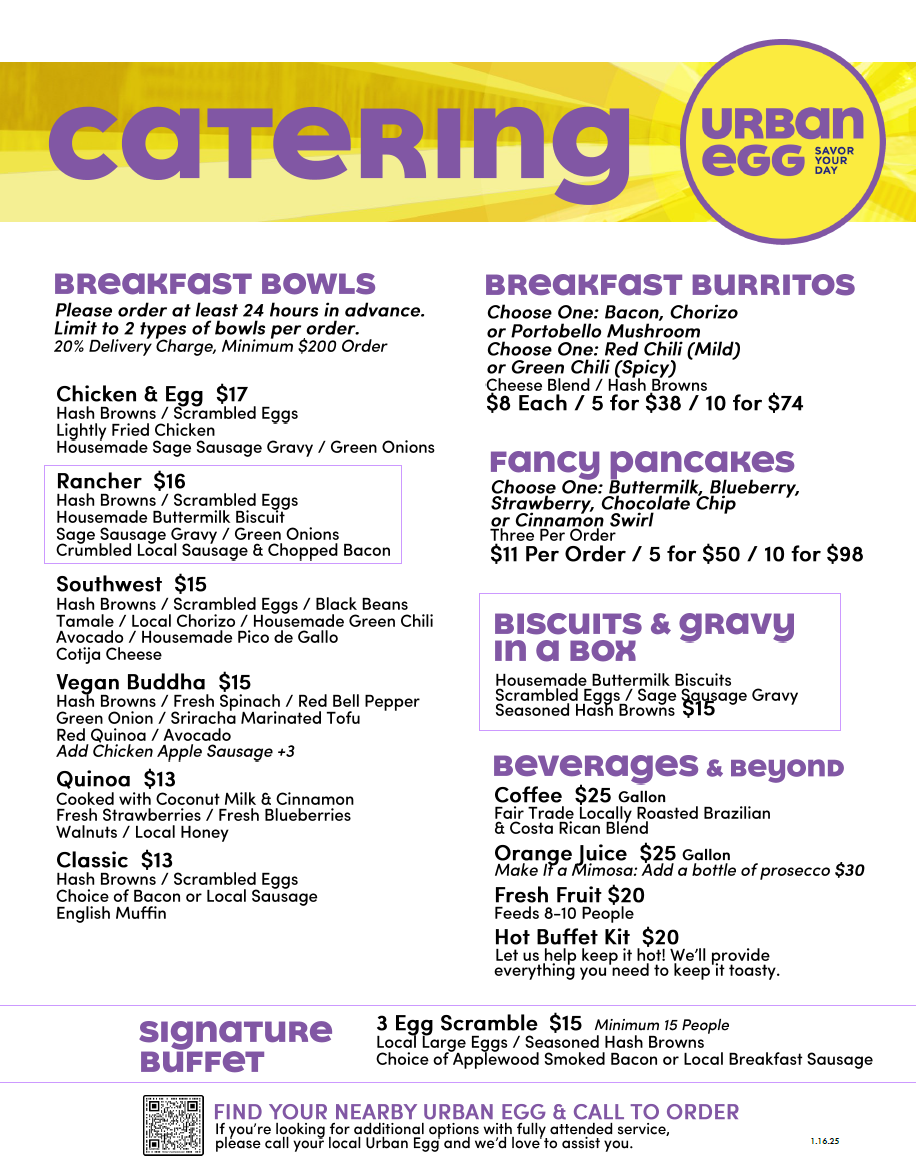 Catering | Urban Egg