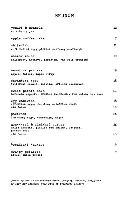 Menus | Diner in Brooklyn, NY