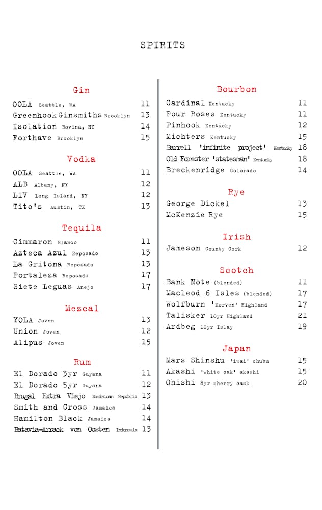 Menus | Diner in Brooklyn, NY