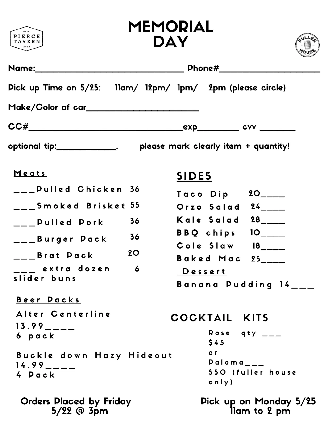 Menus | Fuller House