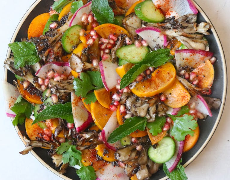 Persimmon Salad | Pondicheri Café | Modern Indian Restaurant in Houston, TX