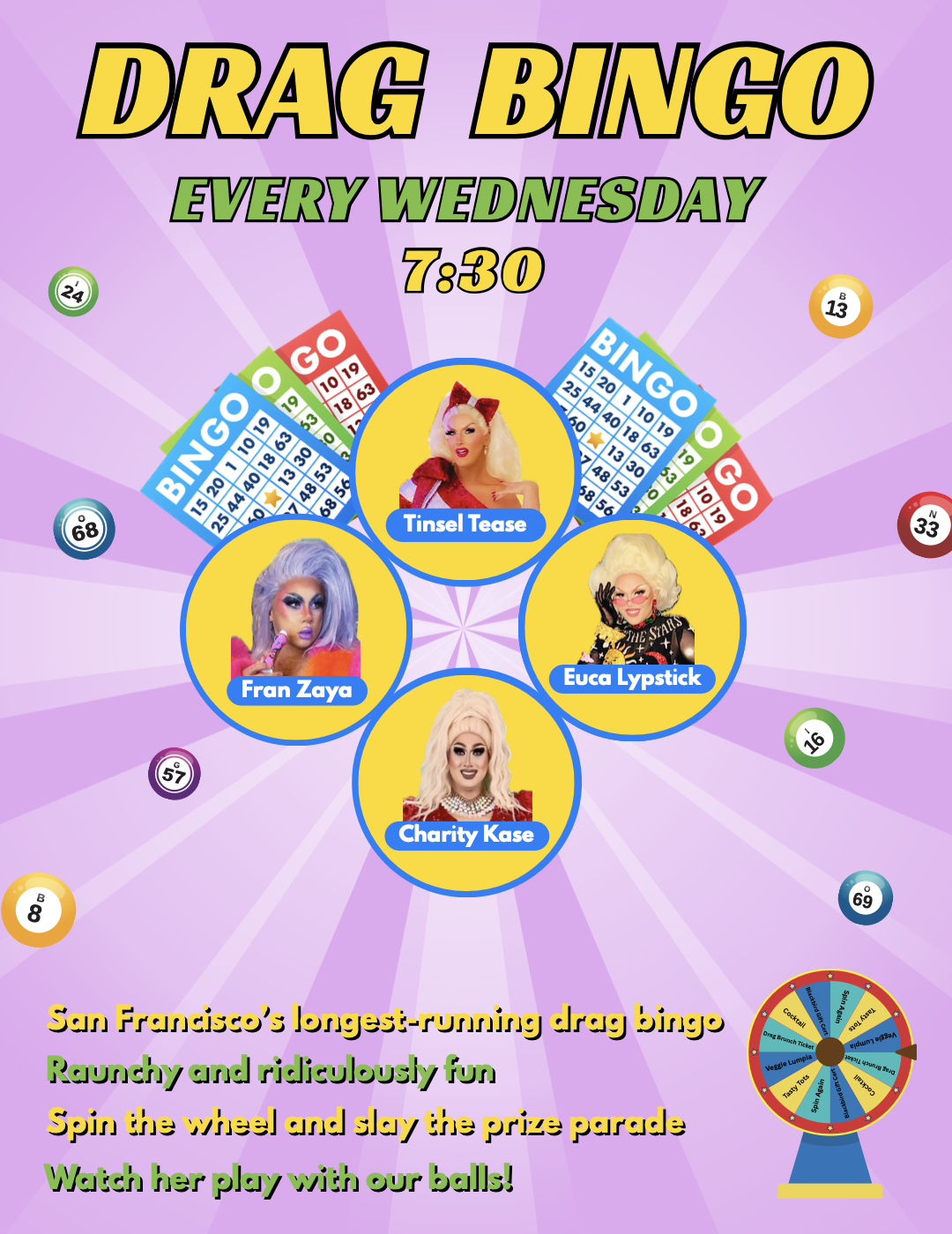 Wednesdays Drag Bingo Tinsel Tease 7:30-10:00 | The Detour | Restaurant ...