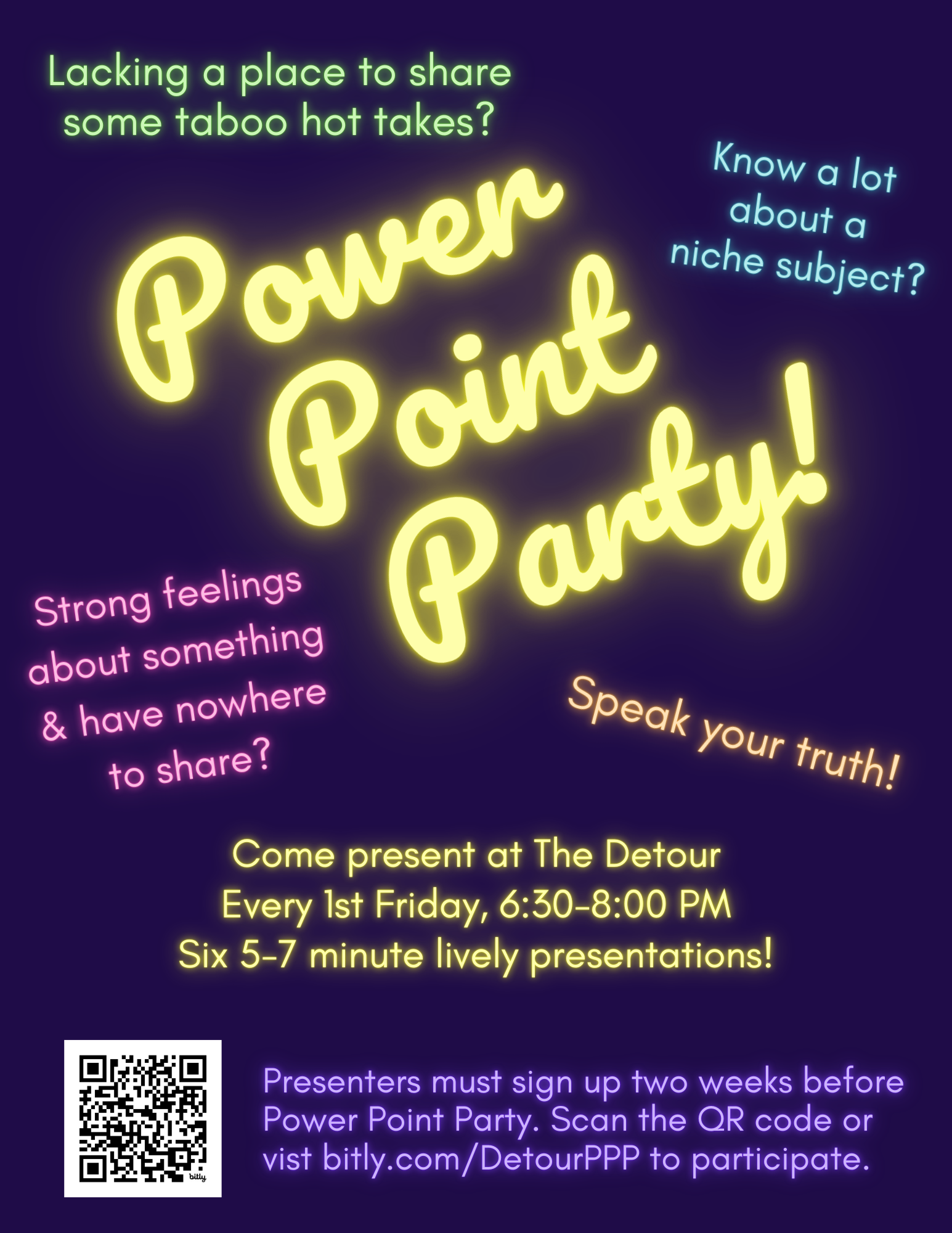 POWER POINT PARTY Every 1st Friday 6:30 | The Detour | Restaurant and ...