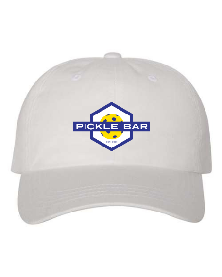 The Pickle Bar White Embroidered Logo Dad Hat | The Pickle Bar ...