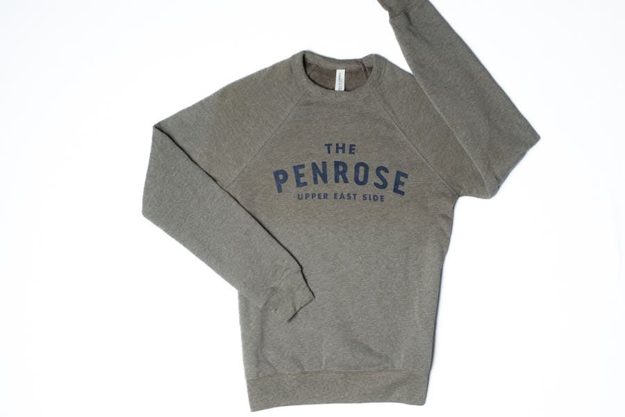 Penrose Crewneck - Gray | The Penrose: The Best Bar on NYC's Upper East ...