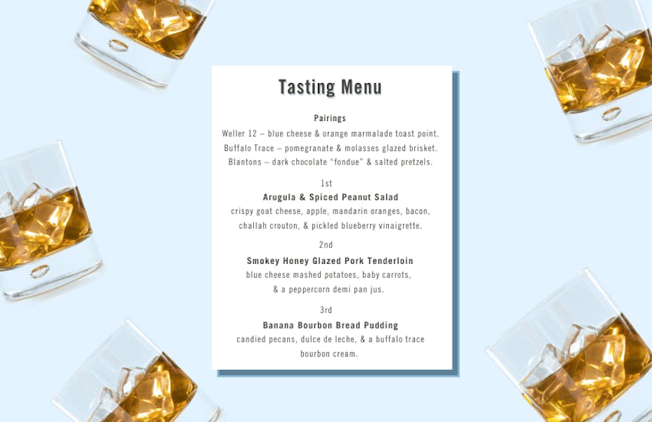 Maple Landing Whiskey Dinner | Maple Landing | Barbecue Restaurant in ...