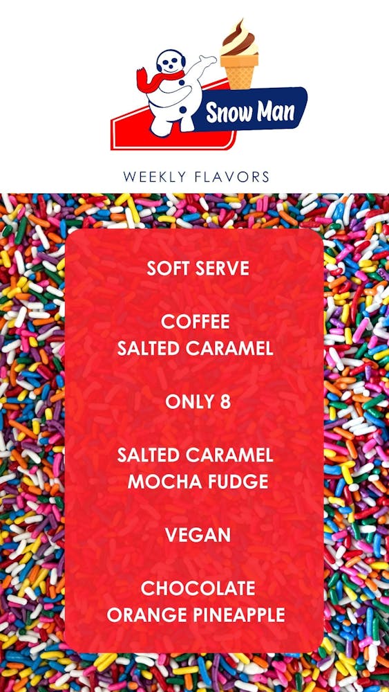 Weekly Flavors | Snow Man | Ice Cream Shop in Troy, NY