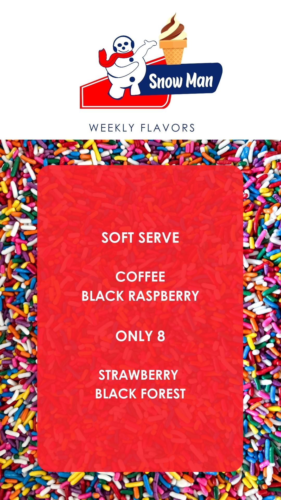 Weekly Flavors | Snow Man | Ice Cream Shop in Troy, NY