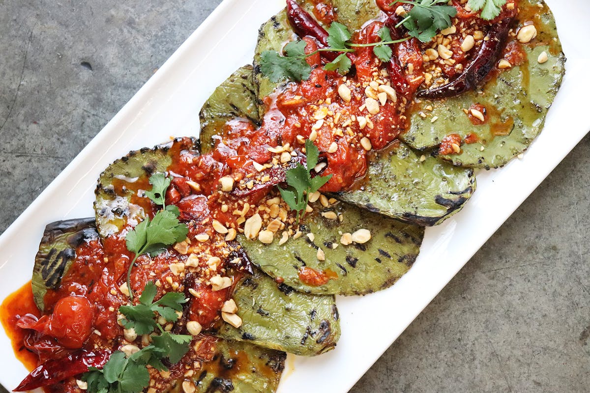 Grilled Nopales | Pondicheri Café | Modern Indian Restaurant in Houston, TX