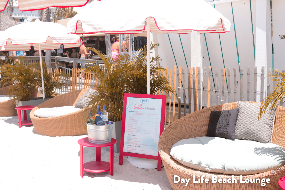 Pool & Beach Cabanas | PCI Beach Bar & Day Club