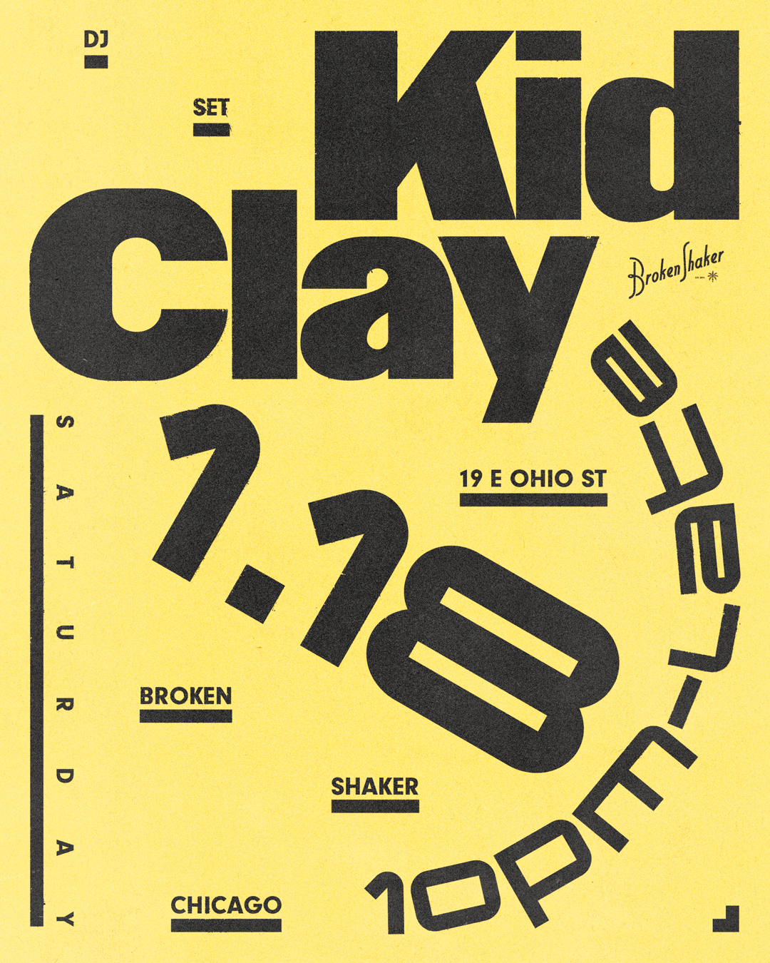 SAT | 1.18 | KID CLAY | 10PM | The Broken Shaker | Hotel Bar ...