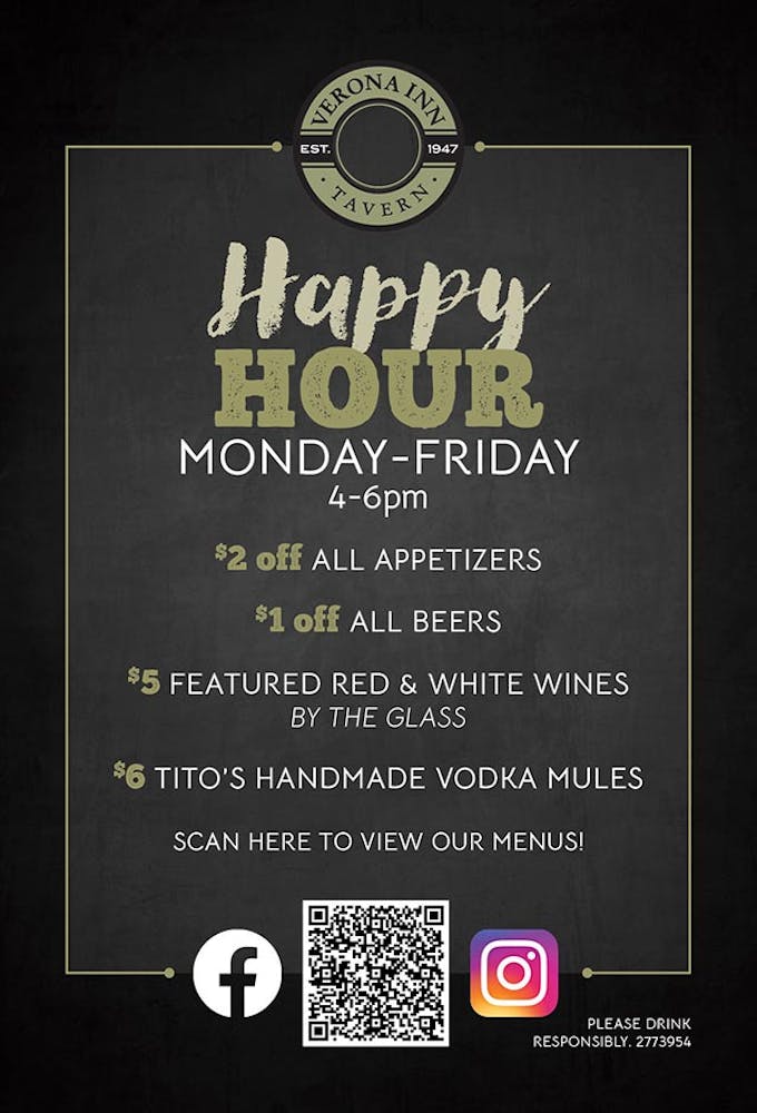 Daily Specials | Verona Inn