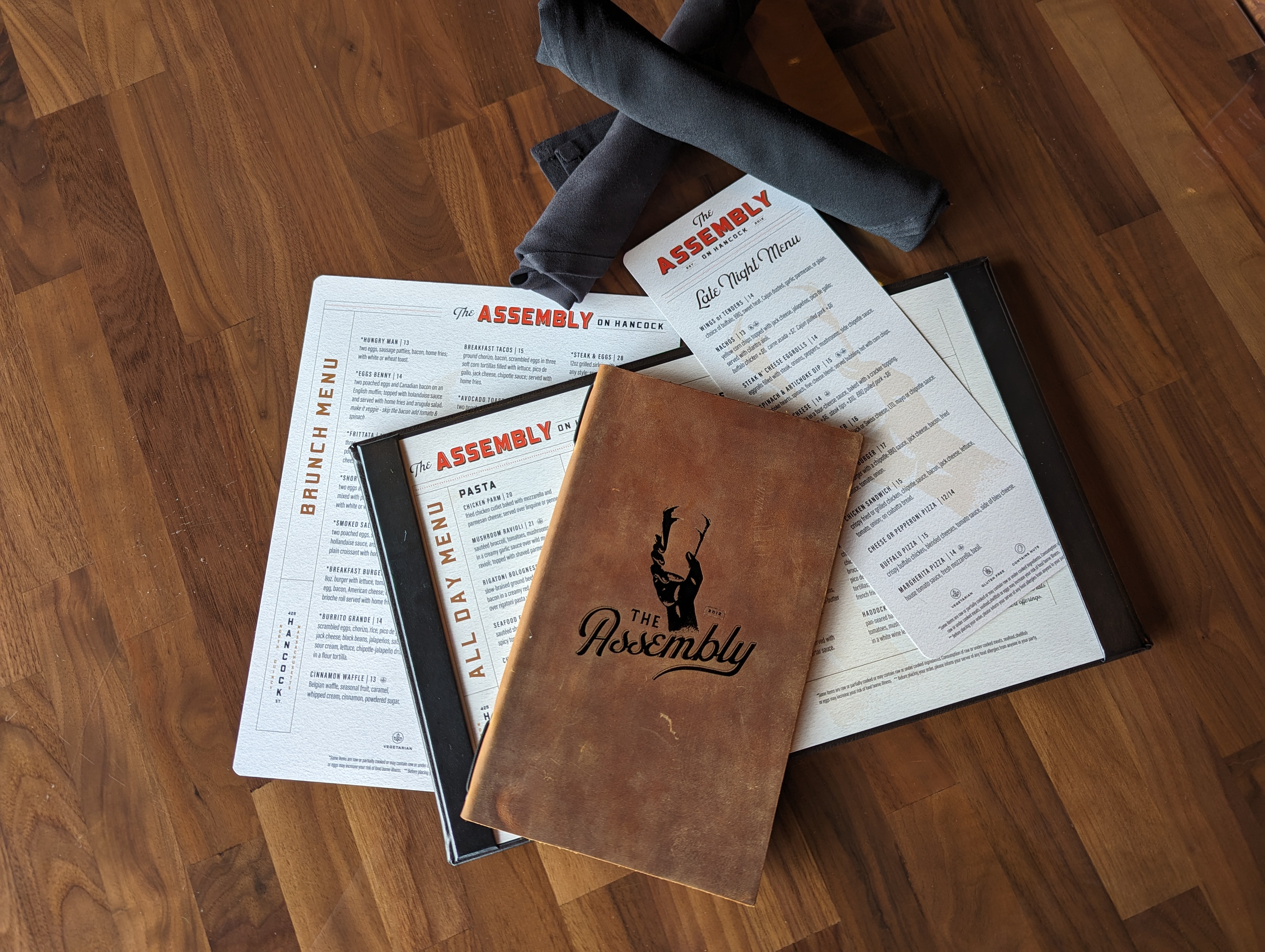 Menus | Assembly in Quincy, MA