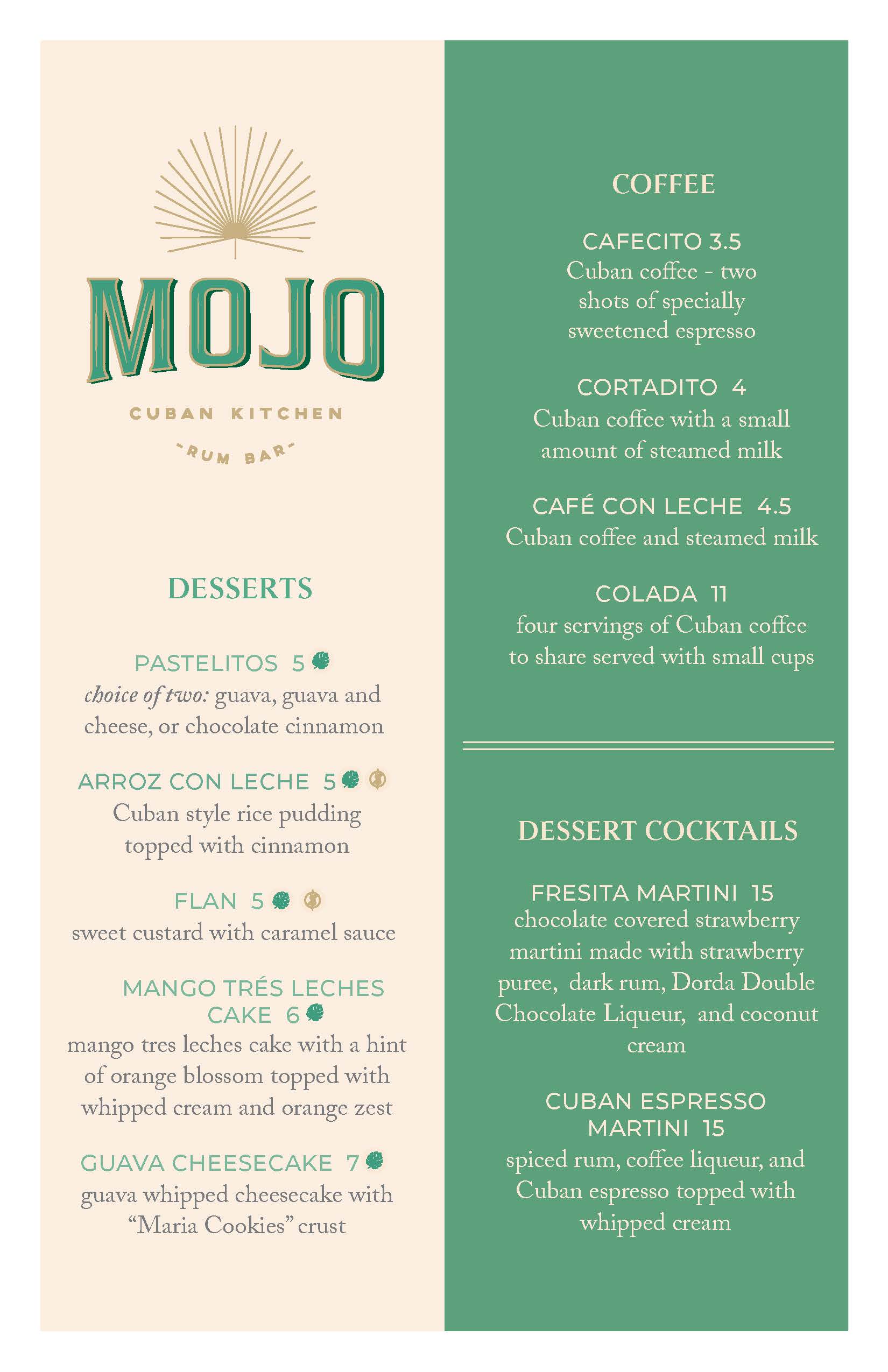 Menus | Mojo Cuban Kitchen in Tucson, AZ