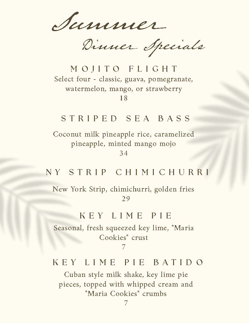 Menus | Mojo Cuban Kitchen in Tucson, AZ