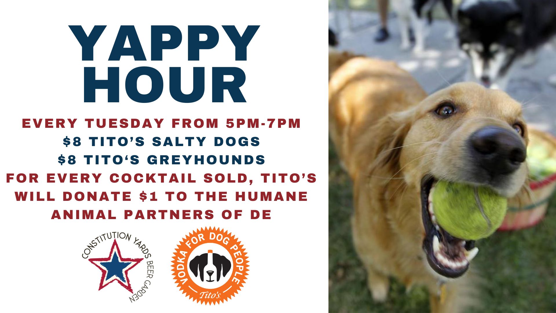Yappy Hour | Constitution Yards | Beer Garden in Wilmington, DE