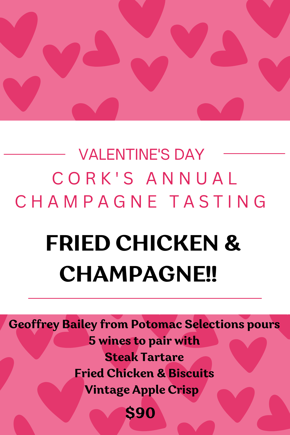 Valentine's Champagne Dinner | Cork Wine Bar | Wine Bar in Washington, DC
