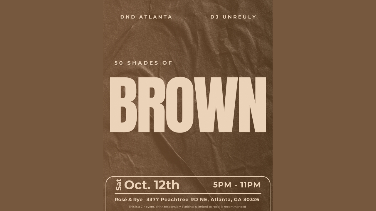 Saturday, October 12th, 50 Shades of Brown | Rosé and Rye | Rooftop ...