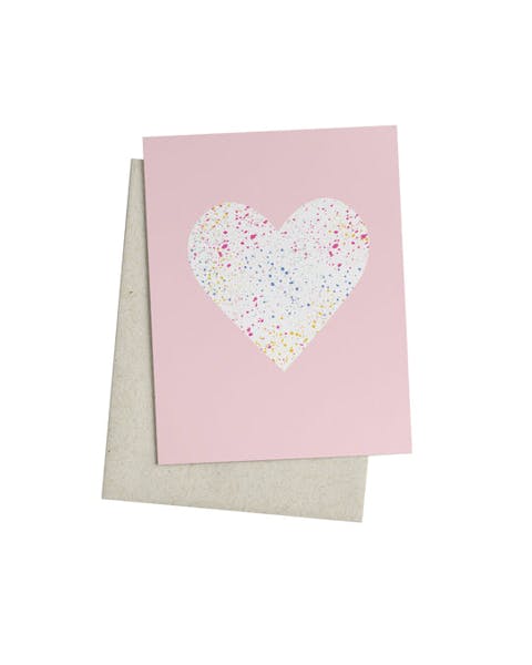 Splatter Paint Heart Card | Good Cakes and Bakes | Bakery in Detroit, MI