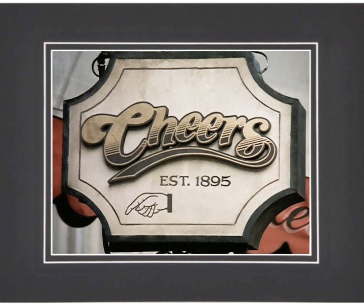Matted Photo - SIGN [#29MT200] | Cheers Boston | American Restaurant ...