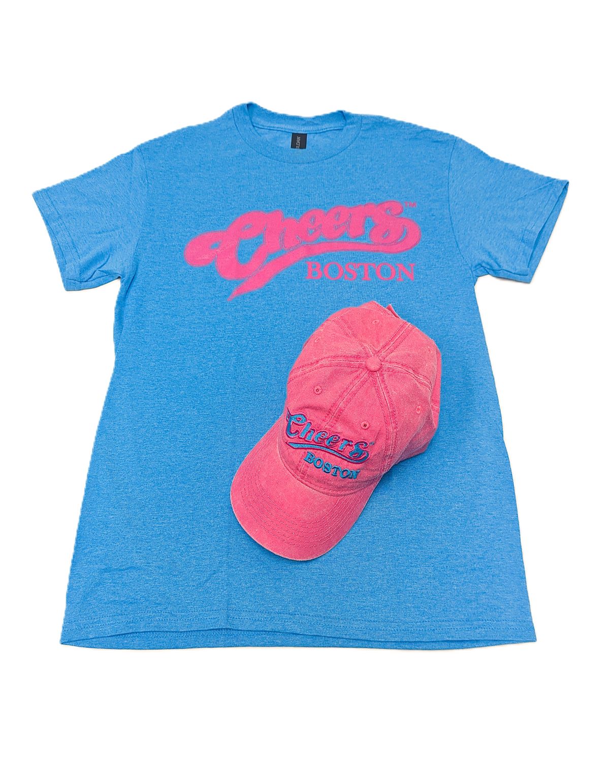 Tee & Hat Combo - Pink/Blue | Cheers Boston | American Restaurant & Pub ...