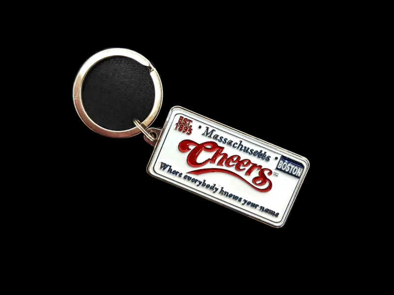 Mini License Plate Keychain [#13LICPLA] | Cheers Boston | American ...