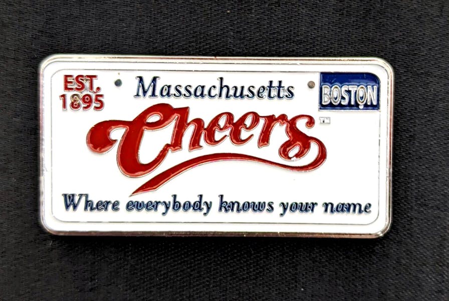 Mini License Plate Magnet [#14LICPLT] | Cheers Boston | American ...