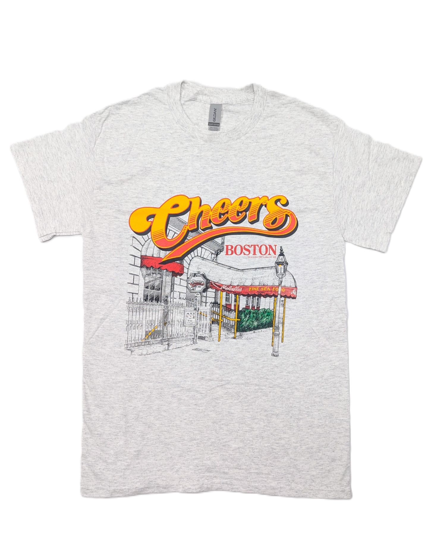 Grey "Melville" Tee | Cheers Boston | American Restaurant & Pub in ...