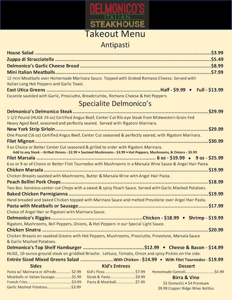 Dinner for 2 Deals, Family Style Specials, and Current Takeout Menu ...